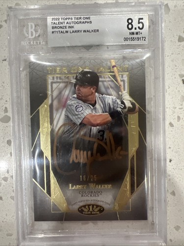 2022 Topps Tier One Talent Auto Larry Walker Bronze Ink On-Card Auto ...