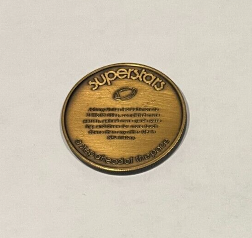 Vintage Superstars Football Coin Johnny Unitas NFL COLTS Copper Brass ...