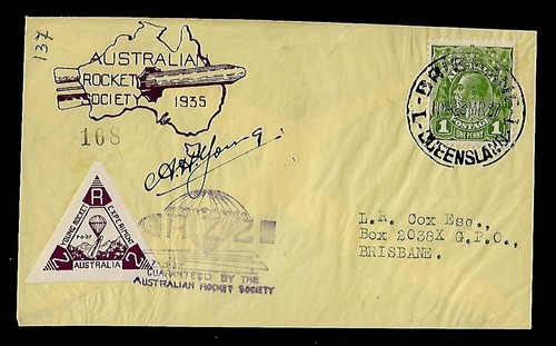 ROCKET MAIL AUSTRALIA AIR MAIL SIGNED COVER 1935 SCARCE | eBay