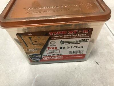 5Lb GRABBER GrabberGard # 8 x 2-1/2 " in Exterior Deck Screws Flat Head ...