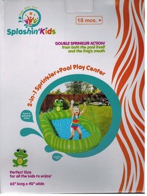 Splashin'kids 3 in 1 Inflatable Sprinkler Pool Kiddie Pool Kids Pool ...