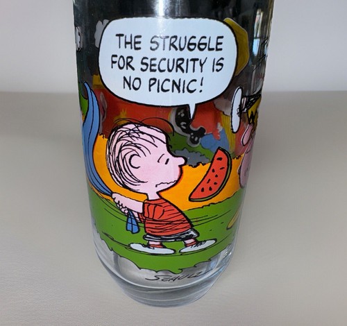 Vintage Camp Snoopy McDonalds Drinking Glass 1950-65 Peanuts Struggle ...