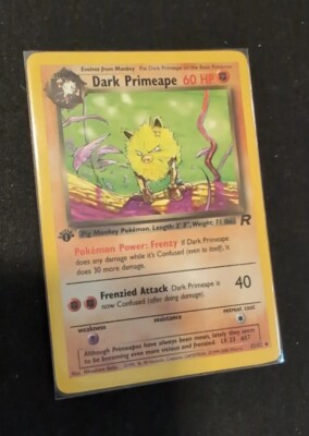 Pokemon TCG Dark Primeape Team Rocket 43/82 1st Edition Uncommon ...