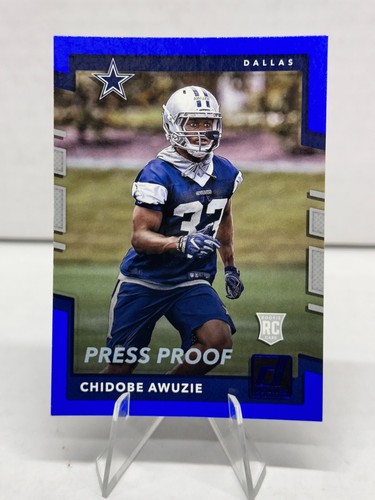 2017 Panini Donruss Press Proof Blue #363 Chidobe Awuzie RC Dallas ...