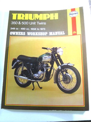 Triumph 350 500 unit twins Haynes workshop manual 1958 59 60 61 62 63 ...