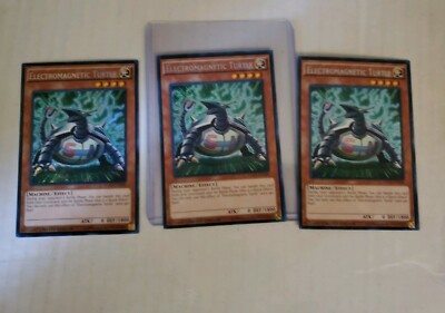 3x Electromagnetic Turtle Limited Edition Secret Rare YGLD-ENA00 Yu-Gi ...