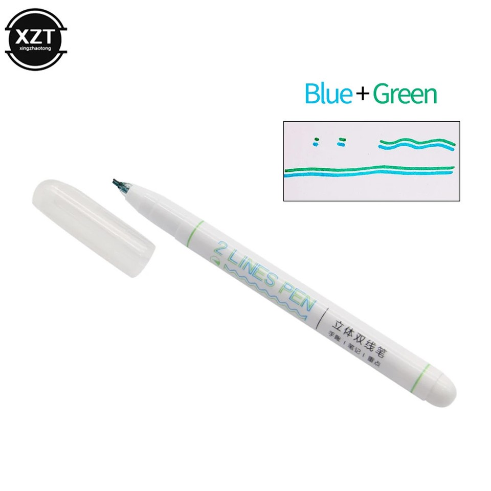 Creative Two-color Line Gel Pen Art Comics Drawing Graffiti Pen Student ...