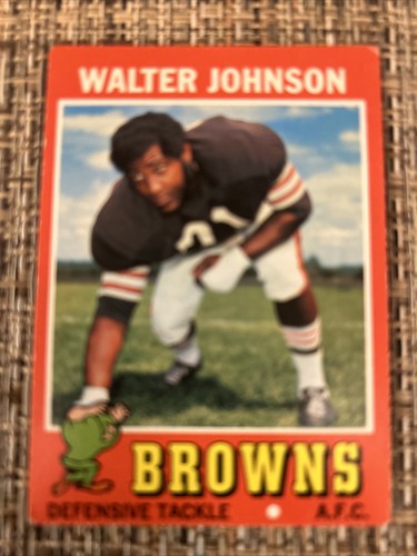 1971 Topps Football Card #104 Walter Johnson Cleveland Browns Ex Free ...