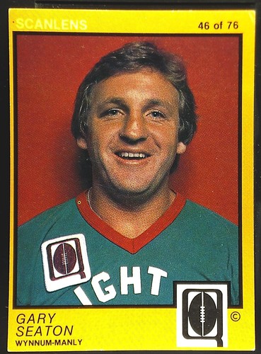 1982 #46 Gary Seaton Wynnum-Manly Seagulls Scanlens rugby league QRL ...