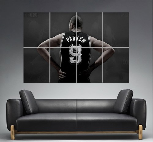 Tony Parker Number 9 Basketball Ball All NBA Wall Art Poster Great ...