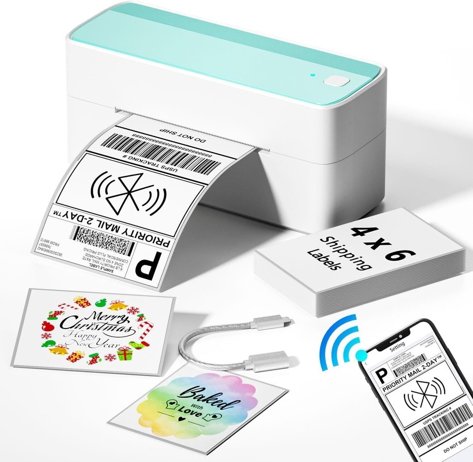 Shipping Label Printer 4x6 Thermal Label Printer for Amazon, Shopify ...