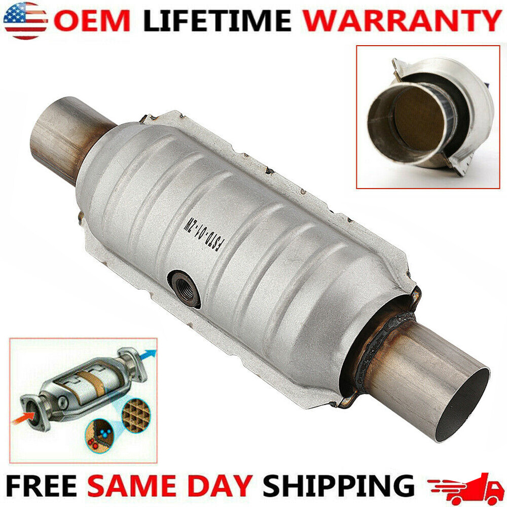Weld-On 2.5" UNIVERSAL Three-way Catalytic Converter Cat Fast Shipping ...