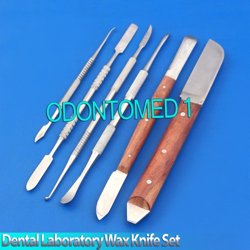 6Pcs Dental Laboratory Wax Knife Modelling Waxing Instruments Carvers ...