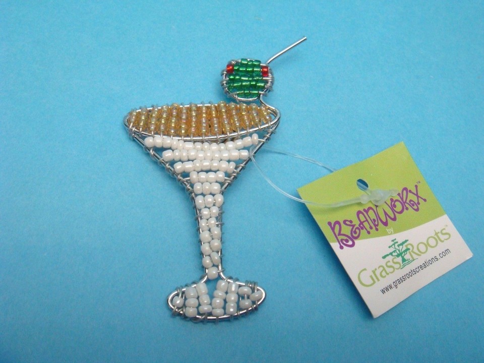 (3) MARTINI w/ Olive Cocktail Glass Refrigerator Magnets Decorative ...
