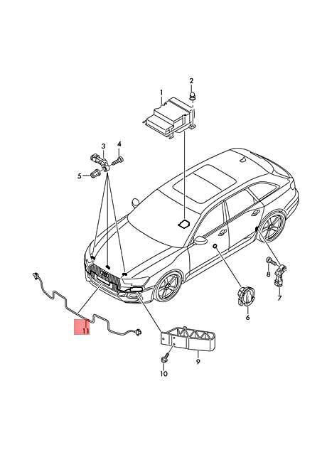 Genuine Pressure Hose Sensor for Pedestrian Protection AUDI 8w0959121a ...