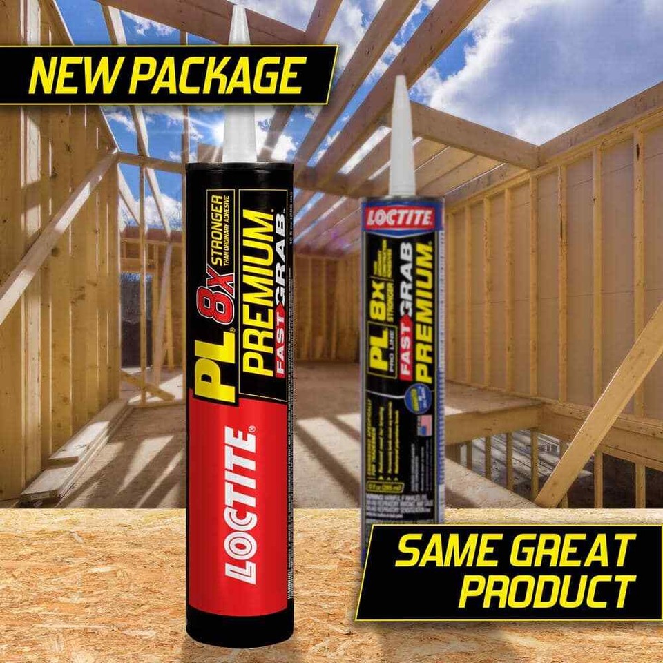 PL Premium Fast Grab 10 Oz. Polyurethane Construction Adhesive Grey ...