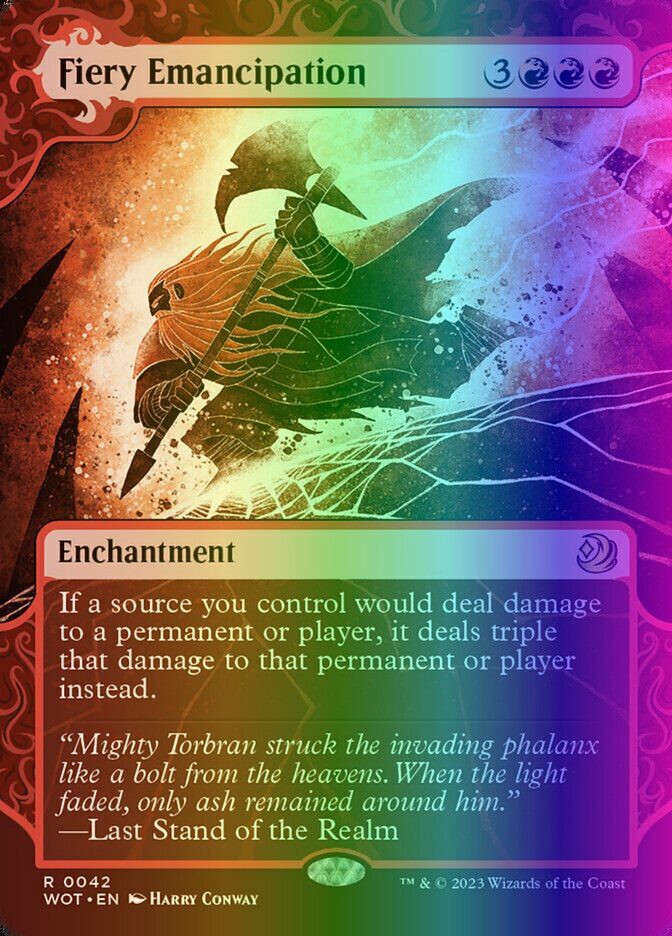 MTG Fiery Emancipation (42/103) Wilds of Eldraine Enchanting Tales LP ...