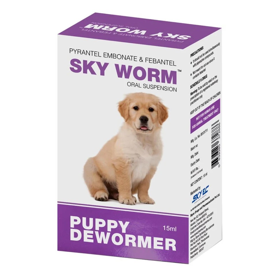 Skyec SkyWorm Puppy Deworming Suspension 15ml | eBay
