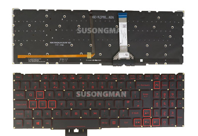 New UK Red backlit Keyboard For Acer Nitro AN517-41 AN517-53 AN517-54 ...