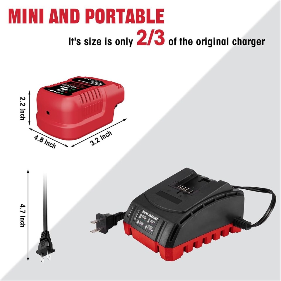 Portable Charger for Bauer 20V Li-ion Battery Charger Station with LED ...