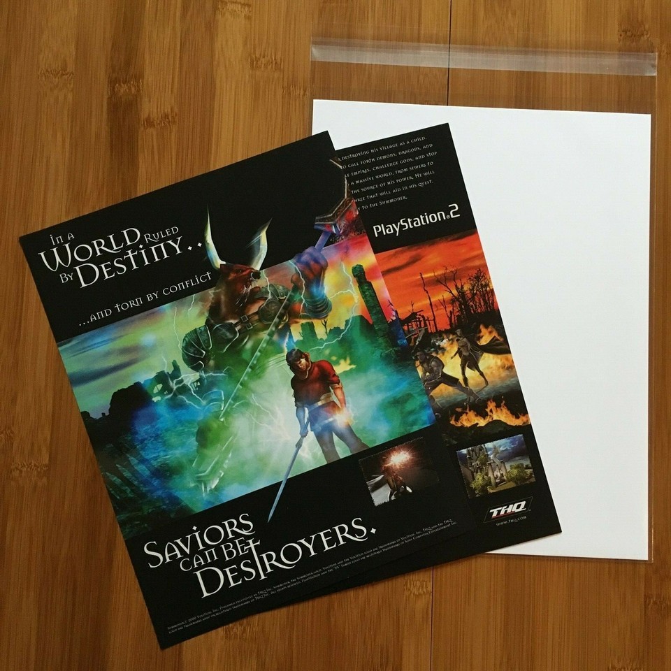 2000 Summoner Playstation 2 PS2 Vintage Print Ad/Poster Official RPG ...