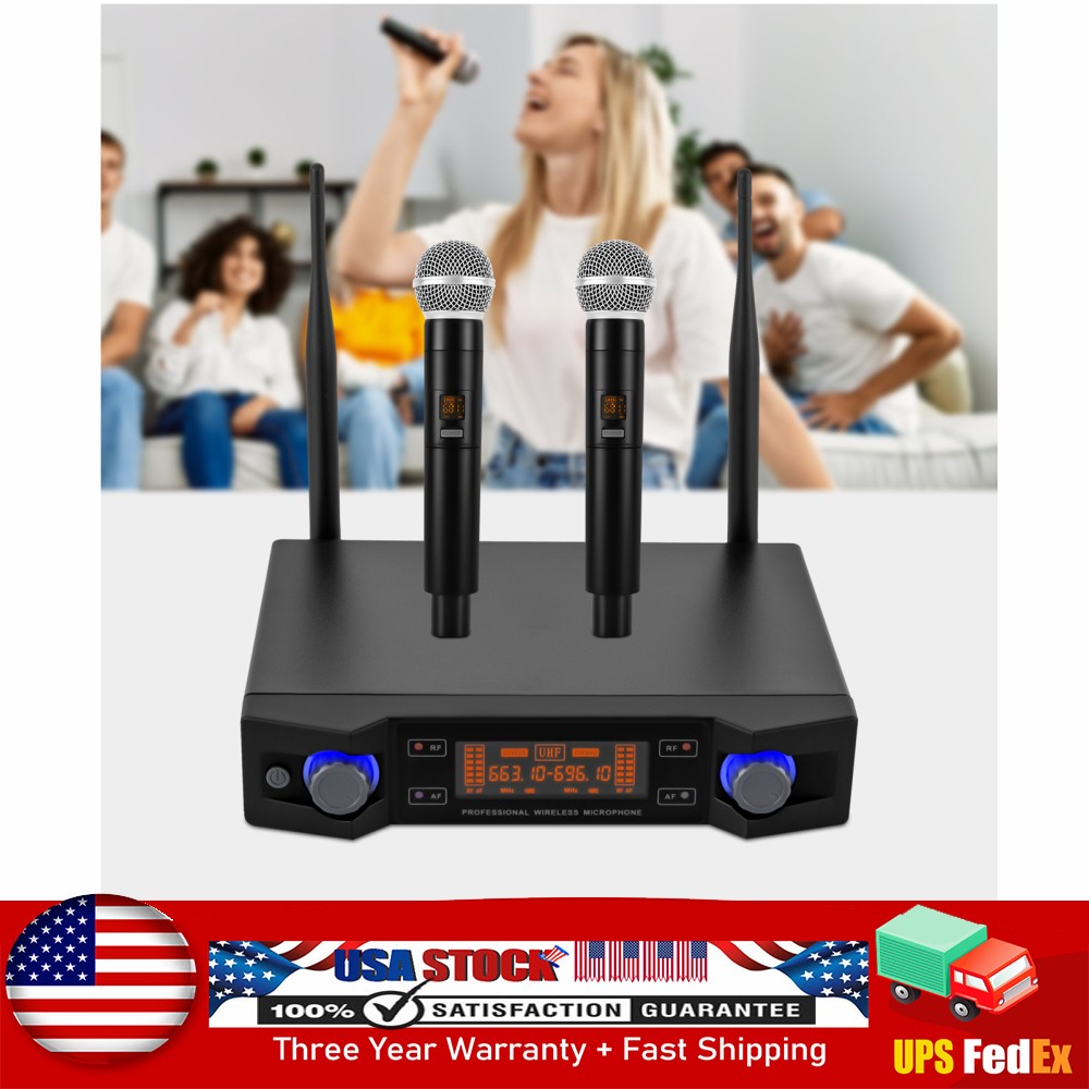 Professional Dual Wireless Microphone System for SHURE SM58 Cordless ...