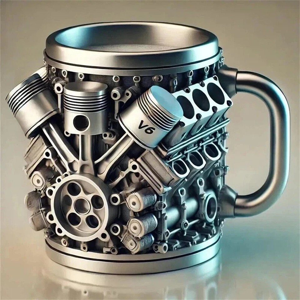 V6 V8 Engine Coffee Mug – Custom Stainless Steel Travel Cup for ...