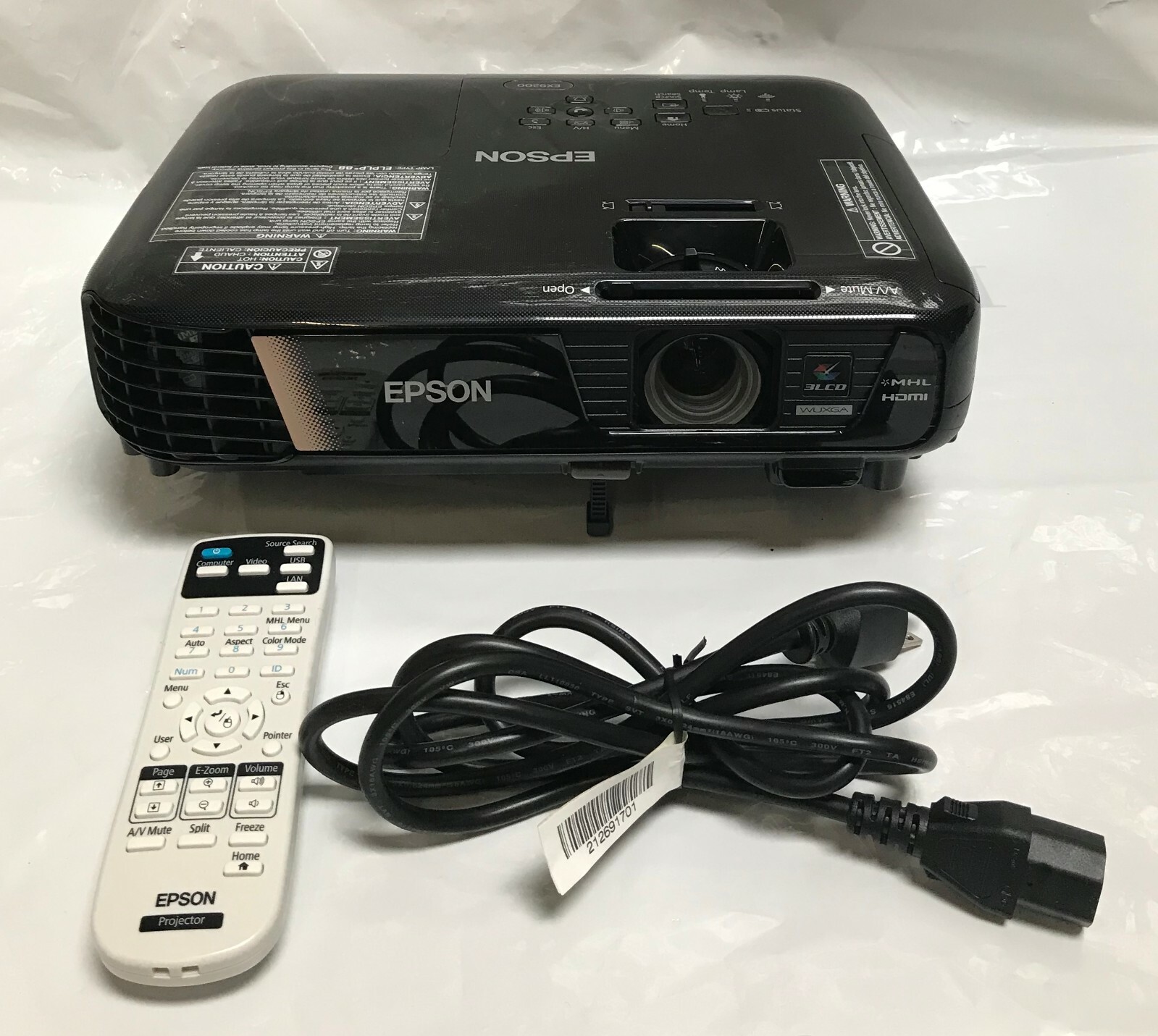 Epson EX9200 Pro Wireless 3LCD Projector- ONLY WIRELESS CONNECTION ...