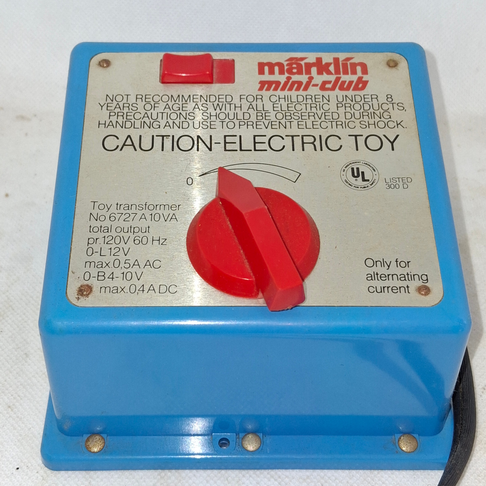 Marklin 6727A Mini Club 120VAC 10/12VDC Toy Train Transformer Z N Gauge ...