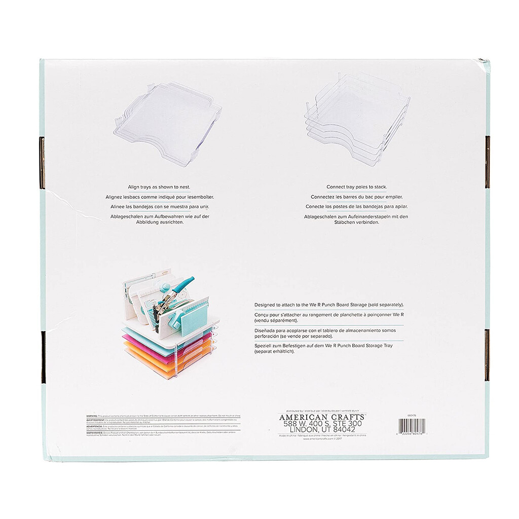 We R Memory Keepers 4 Piece 12 x 13 Inch Stackable Trays Storage ...