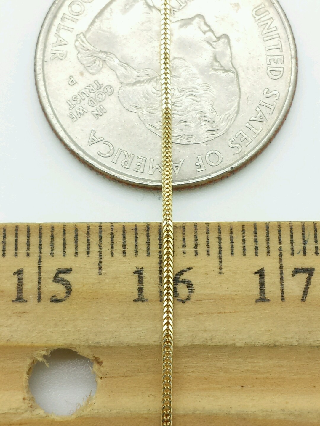 14k Solid Yellow Gold Foxtail Square Box Wheat Necklace Chain 20" 0.8mm ...