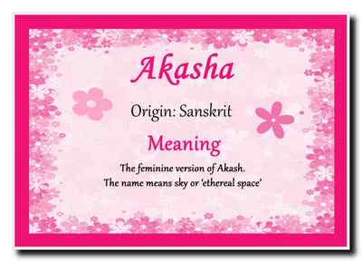 Akasha Personalised Name Meaning Jumbo Magnet | eBay UK