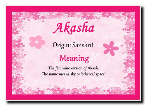 Akasha Personalised Name Meaning Jumbo Magnet | eBay