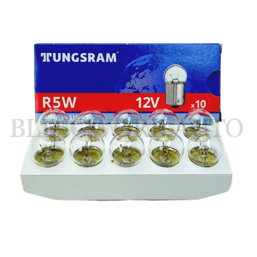 10pc TUNGSRAM R5W BA15S OEM Replacement Light Bulbs 12V | eBay