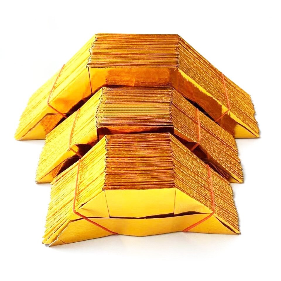 1000Pcs Chinese Joss Paper Folding Gold Ingot Paper Sacrificial ...