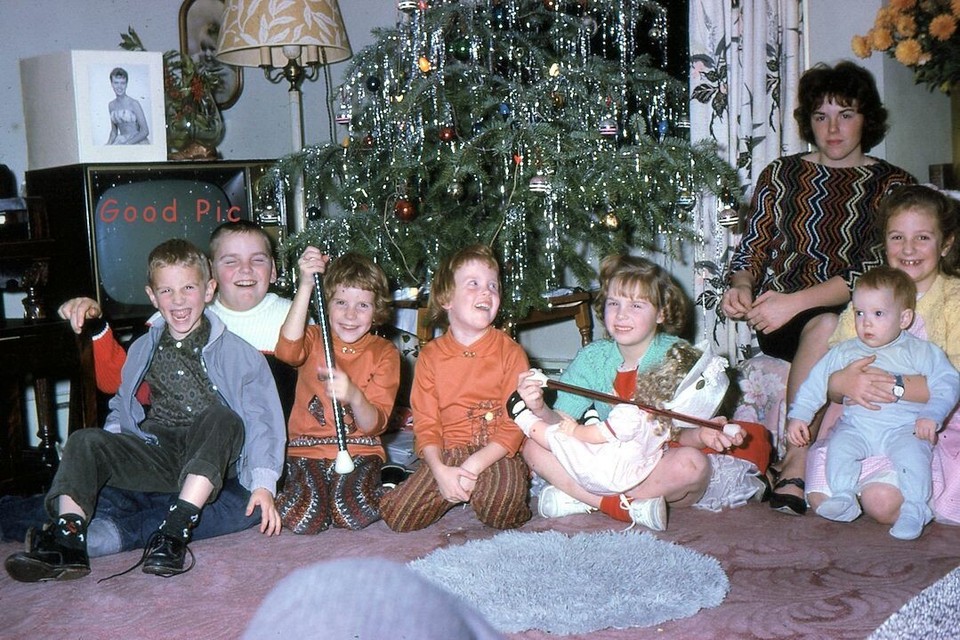 #SL80 Old 35mm Slide Photo- Young Boys and Girls Christmas- 1962 | eBay