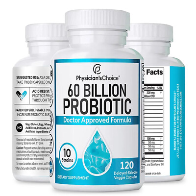 Physician's Choice 60 Billion Probiotic - Gut Health, Immune and Mood ...