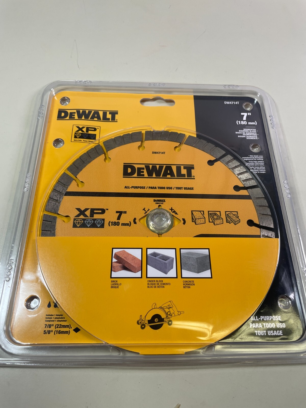 DEWALT DW4714T 7" XP Turbo SEG Diamond Blade for sale online | eBay