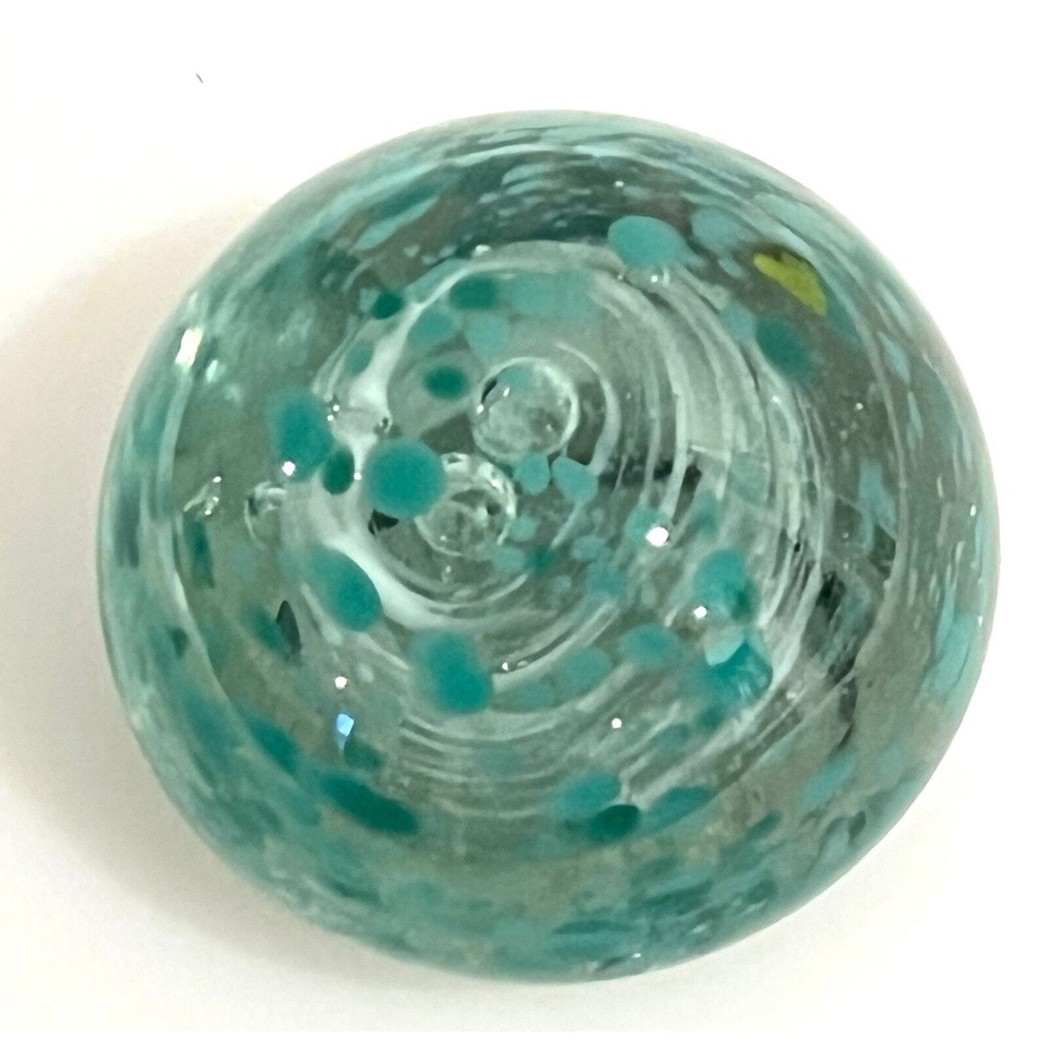 Vintage G RED Mark Murano Style Art Glass Clear & Turquoise Teal ...