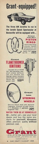 1968 AMC Javelin AMX Magazine Article Ad Craig Breedlove Land Speed Car ...