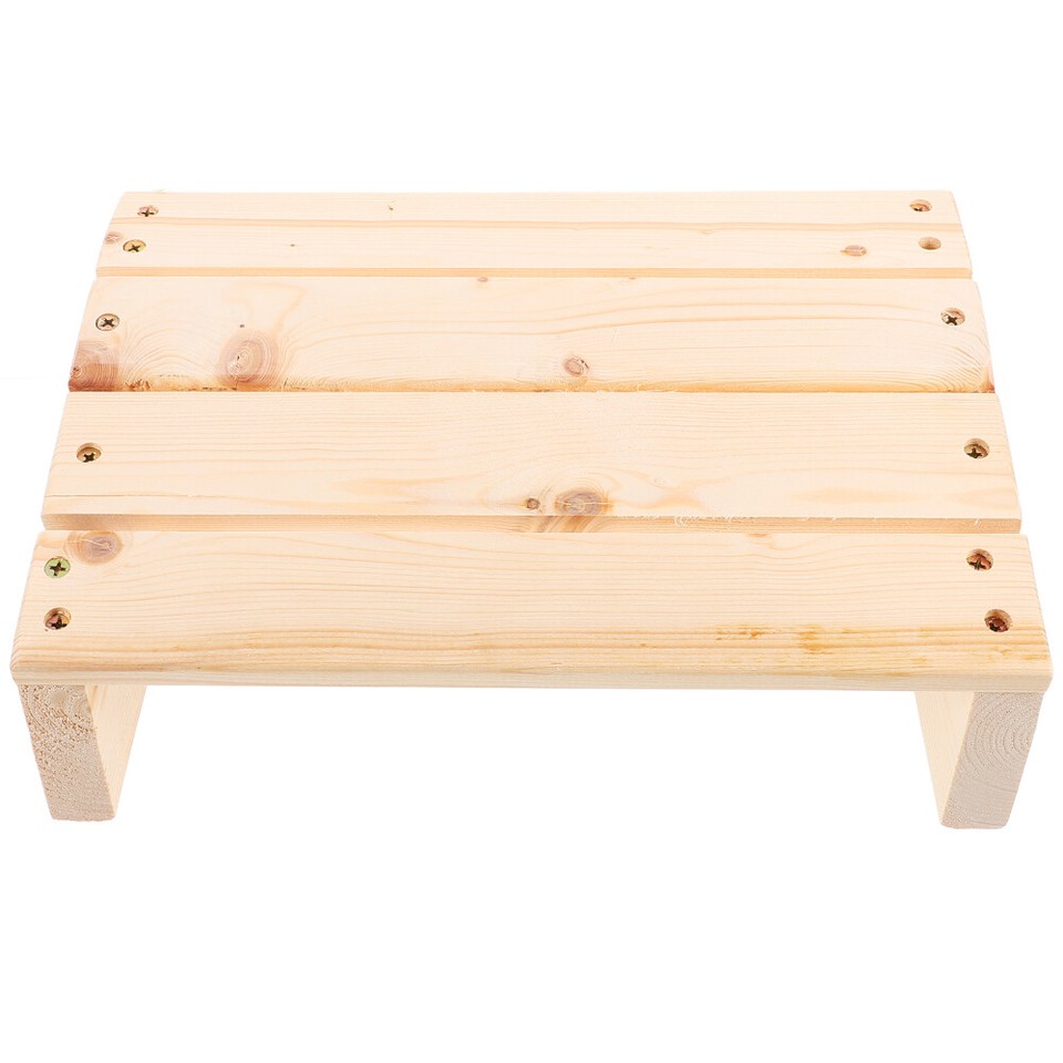 1Pc Ergonomic Wooden Foot Rest for Office Desk Angled Footstool Cushion ...