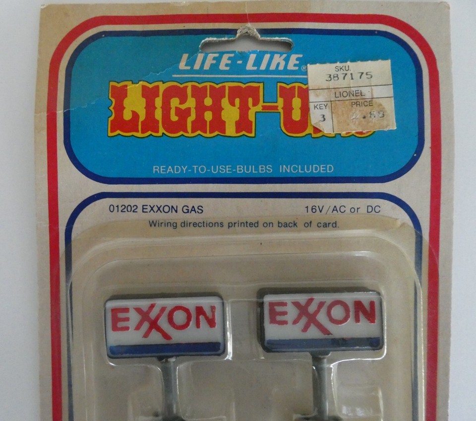Life- Like Light Ups HO Scale Exxon Gas Light 1980’s Signs AC Or DC ...