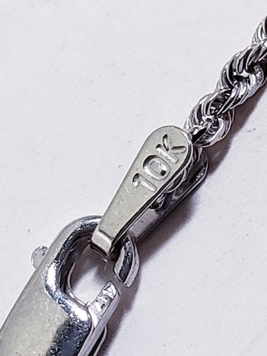The GLD Shop 10k Solid White Gold Rope Chain (1.5mm) 3.1grams | eBay