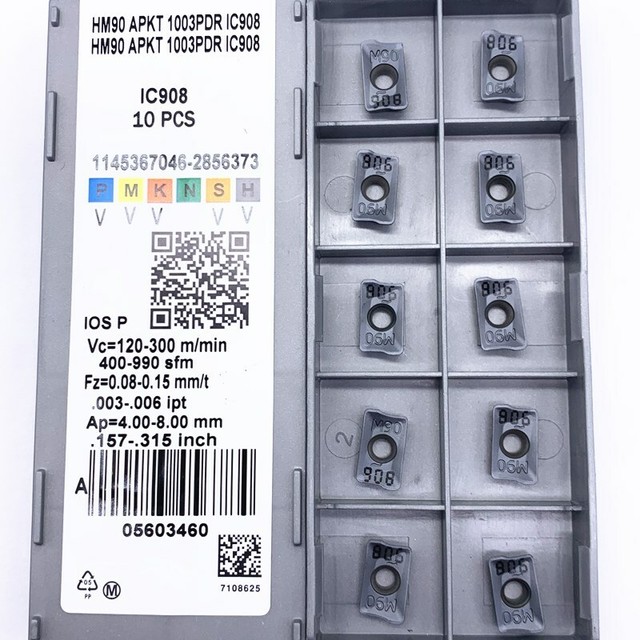 10pcs Carbide Inserts Hm90 APKT 1003 PDR for Lathe Turning Cutter for ...