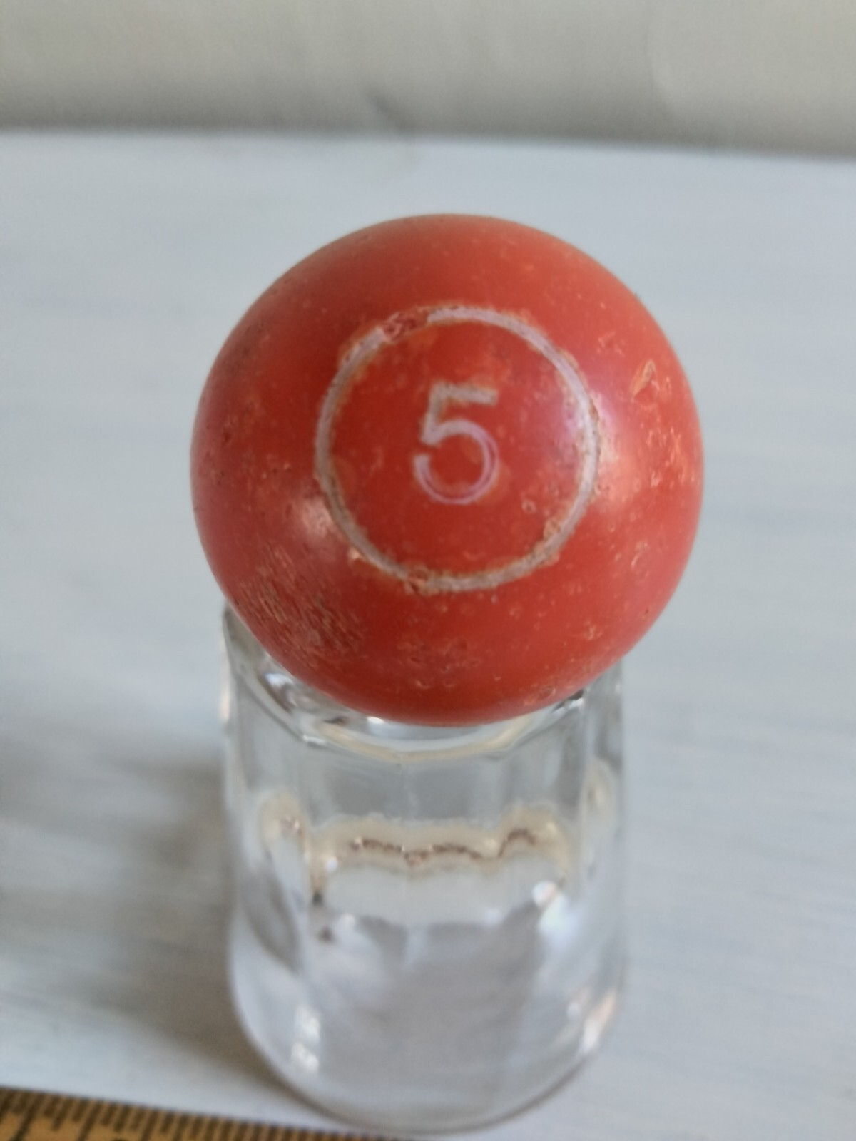 VTG 1972 MILTON BRADLEY Pivot Pool Tabletop Game Part: ORANGE SOLID 5 ...