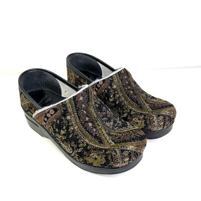DANSKO Professional Velvet Paisley Tapestry Clogs Slip-on Shoes Size 36 ...