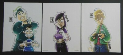 DAMAGED Penny Arcade ESRB Print Ad 8 x 11 Inch Poster Vintage 3 Panel ...