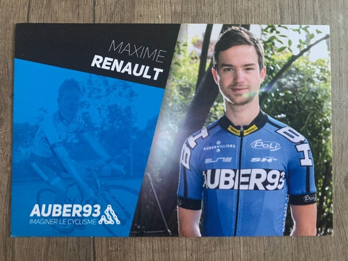 CYCLISME carte cycliste wielerkaart Maxime RENAULT (équipe AUBER 93) | eBay