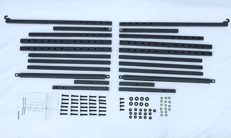 4PCS Cargo Shipping Container Shelving Shelf Brackets Powder Coated ...