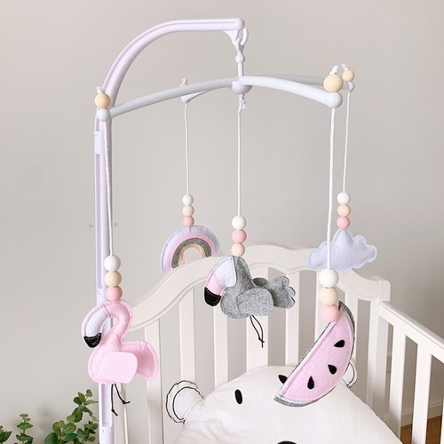 Baby Mobile Crib Holder 360 Degree Rotate Racket Baby Bed Bell Hanging ...